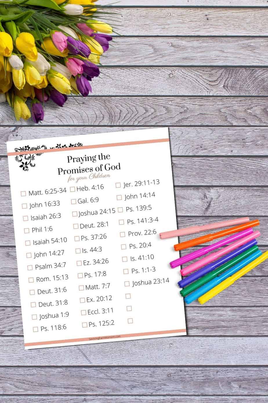 Praying the Promises for your Children Thank you - Savoring Each Moment