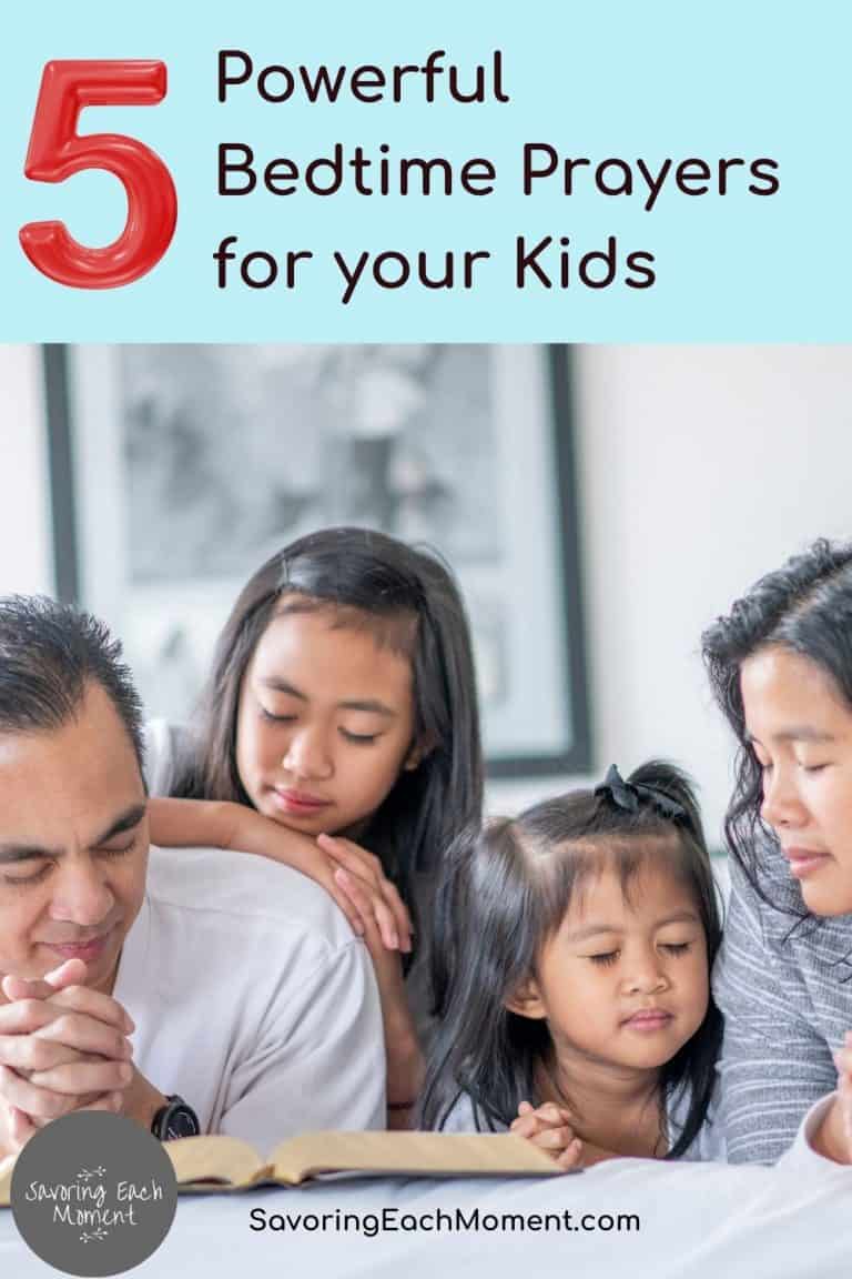 5 Powerful Bedtime Prayers for Kids - Savoring Each Moment