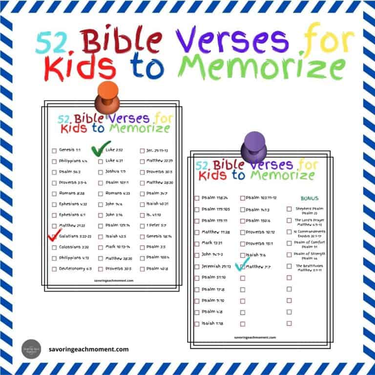 37 Easy Bible Verses to Memorize - Savoring Each Moment