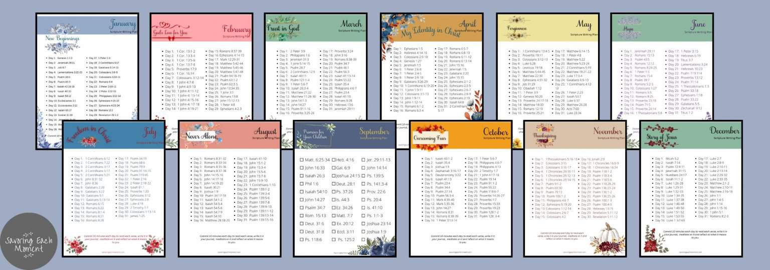 Free 2026 Printable Daily Bible Reading Plan - Savoring Each Moment