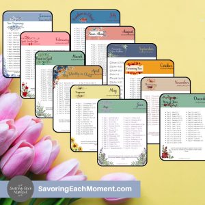 Free Printable Daily Bible Reading Plan - Savoring Each Moment